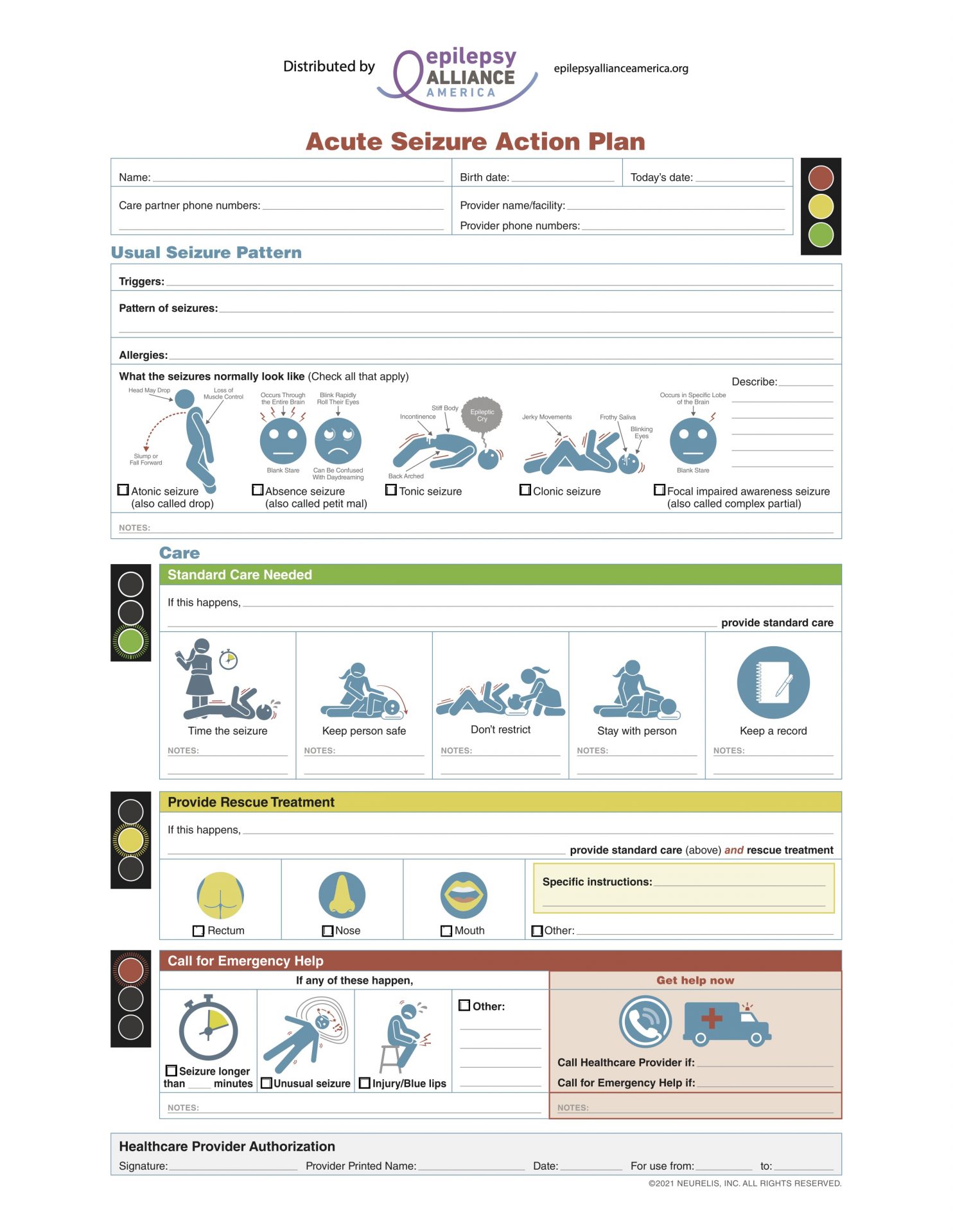 Back to School Checklist - Seizure Preparedness - Epilepsy Alliance America